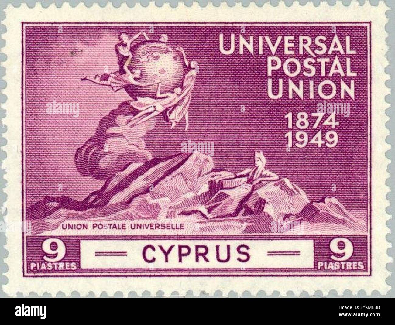British Cyprus 1949 Mi 162 stamp (75th anniversary of the UPU. UPU ...