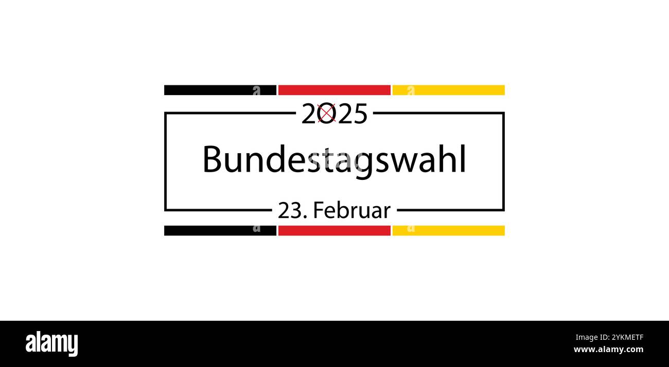 The 2025 Bundestag Election A Look Ahead to February 23 Stock Vector ...