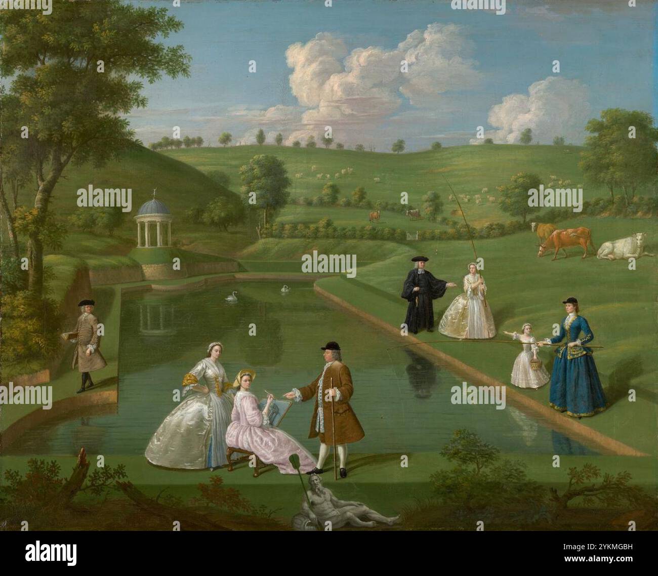 Brockman family at Beachborough - Edward Haytley Stock Photo - Alamy