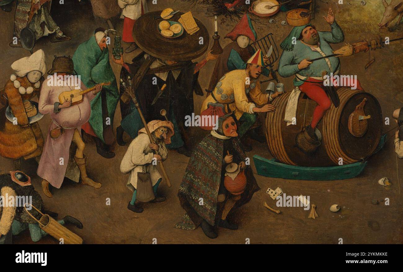 Bruegel - The Fight between Carnival and Lent - detail Prince Carnival ...