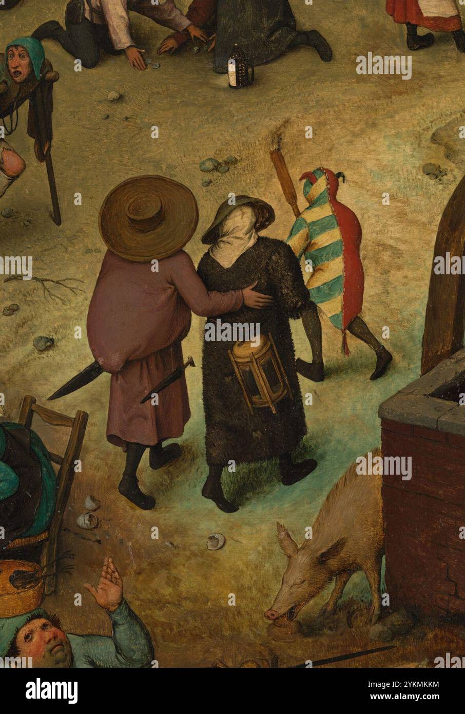 Bruegel - The Fight between Carnival and Lent - detail the notable ...