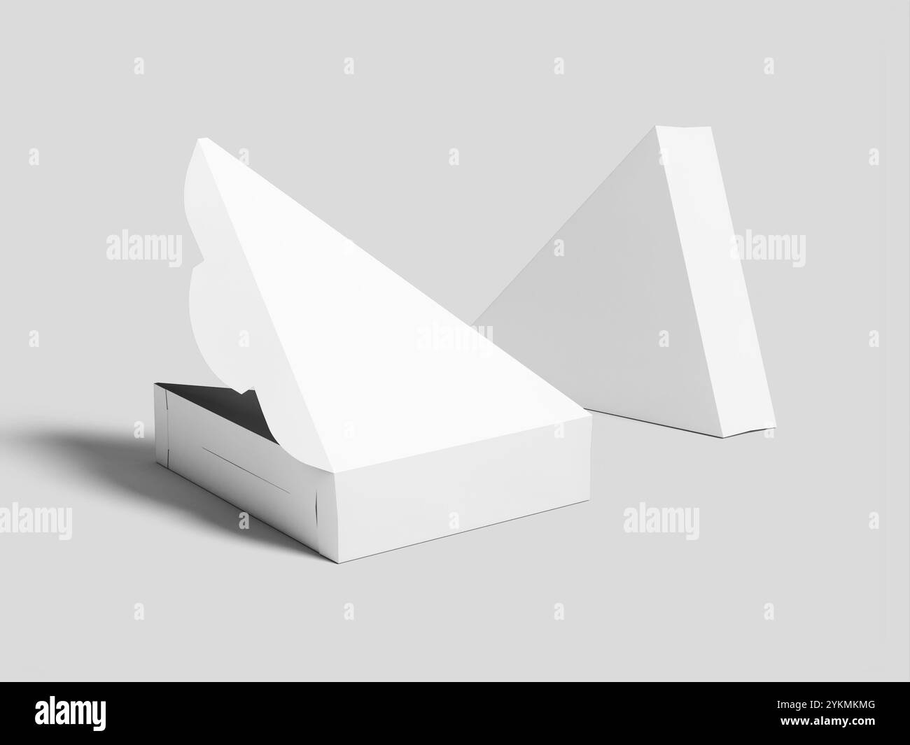 White Blank Food Box Packaging Mockup for Pizza Slice Stock Photo - Alamy