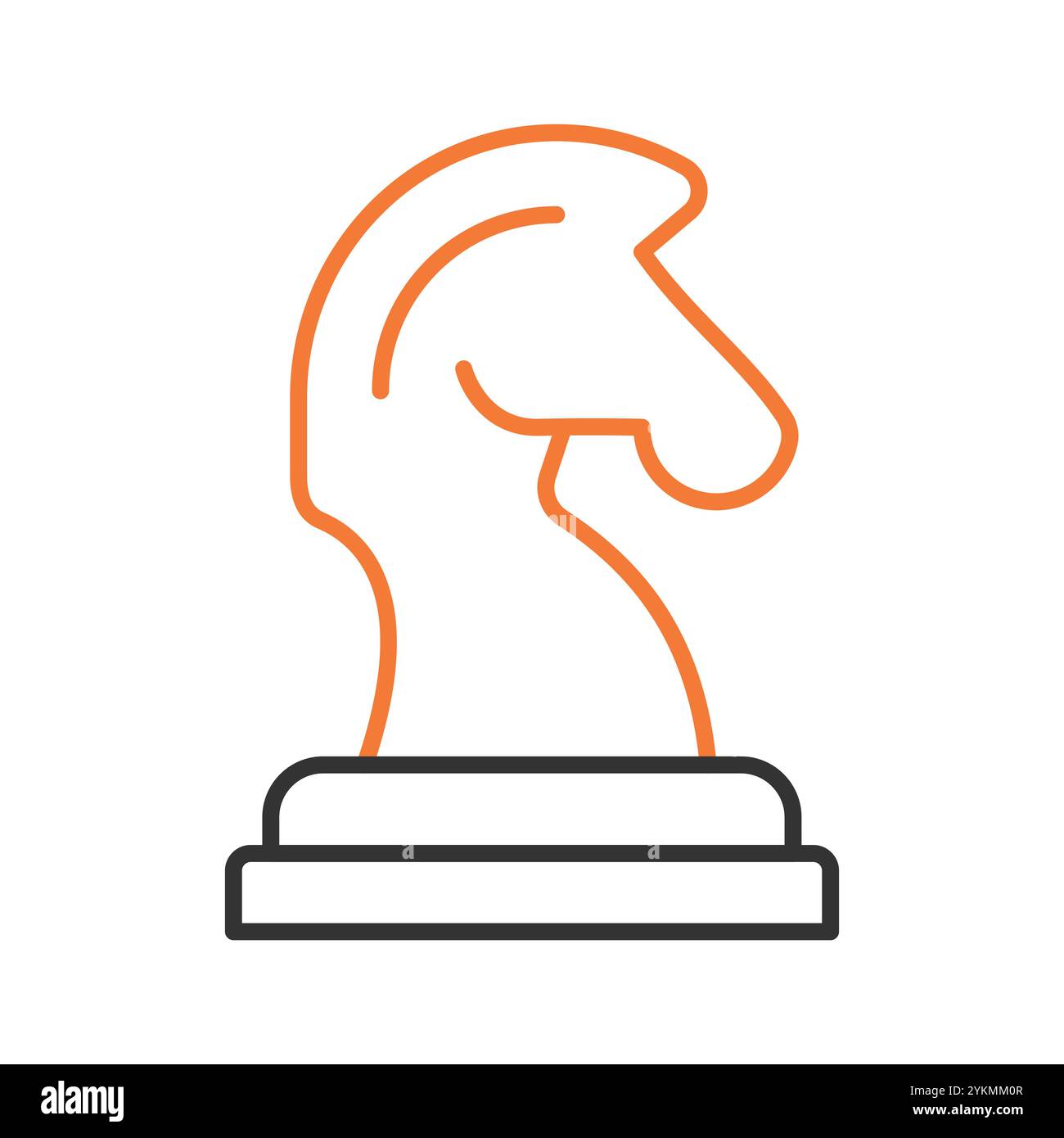 Trendy vector of strategy in editable style, chess pawn in modern ...