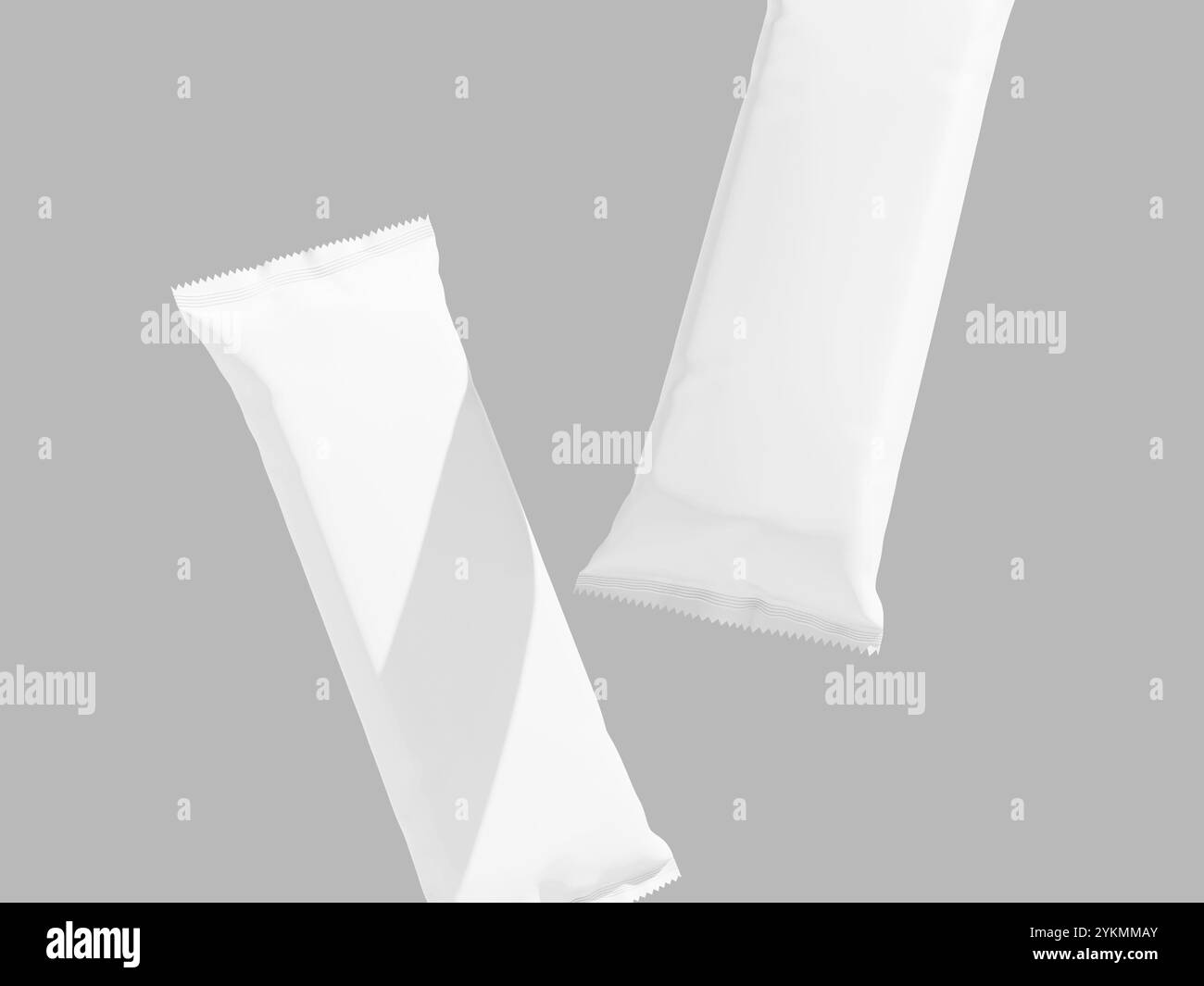 White Blank Cookies Snack Packaging Mockup 3D Render Plastic Packaging ...