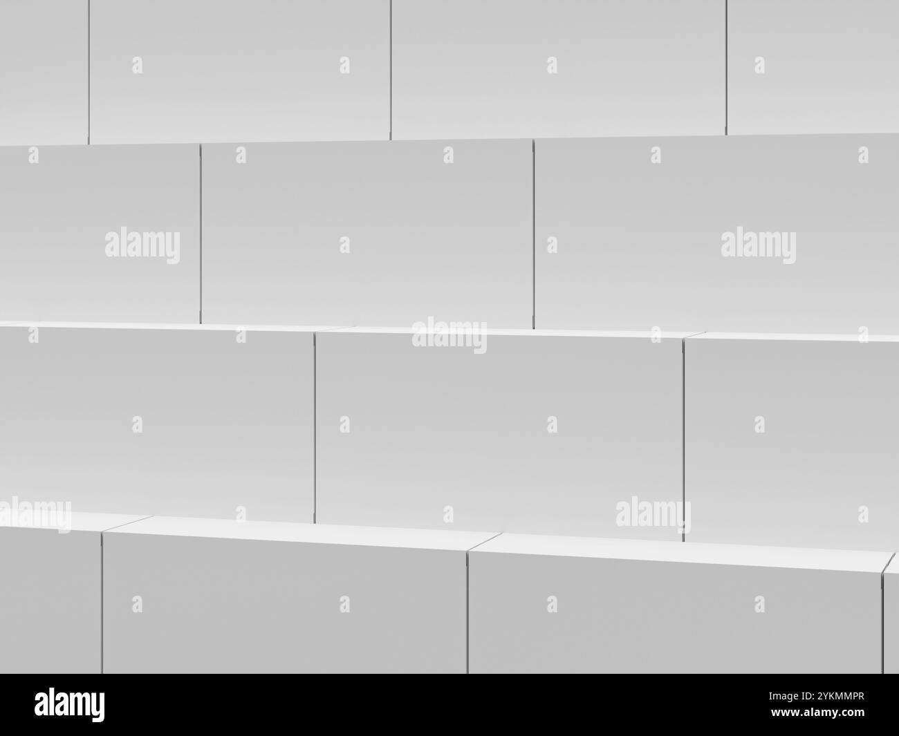 White Blank Box Packaging 3D Mockup Stock Photo - Alamy