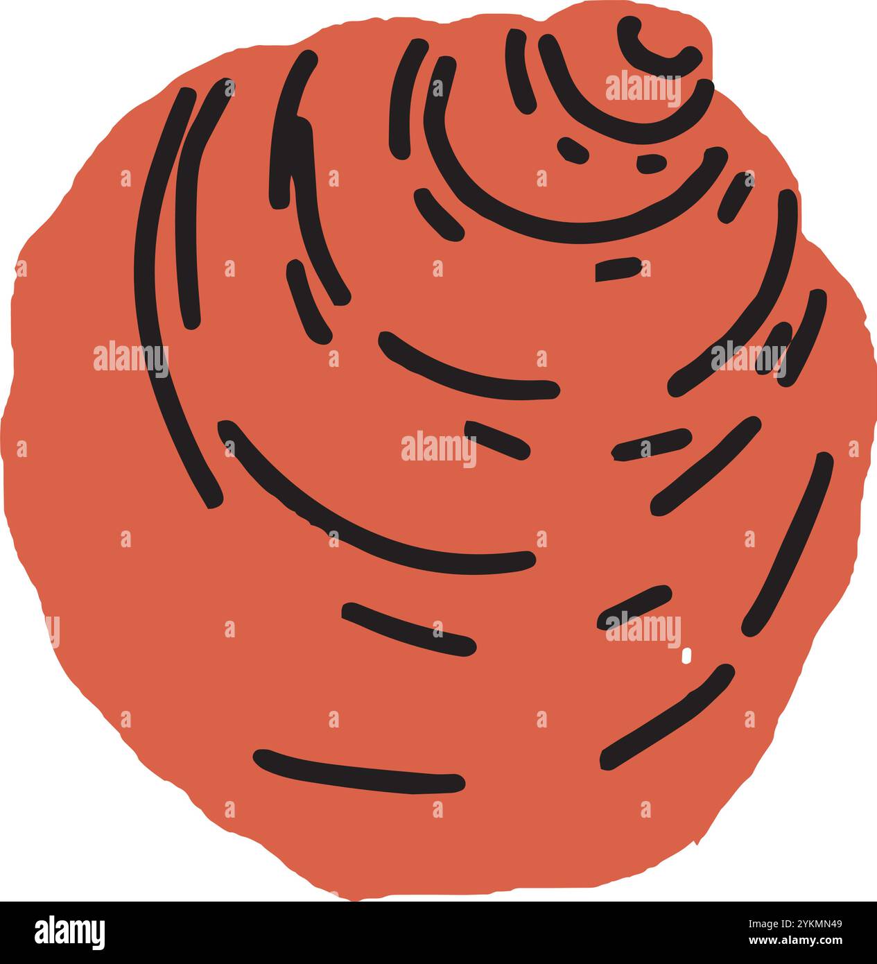 Round spiral shell vector illustration Stock Vector Image & Art - Alamy
