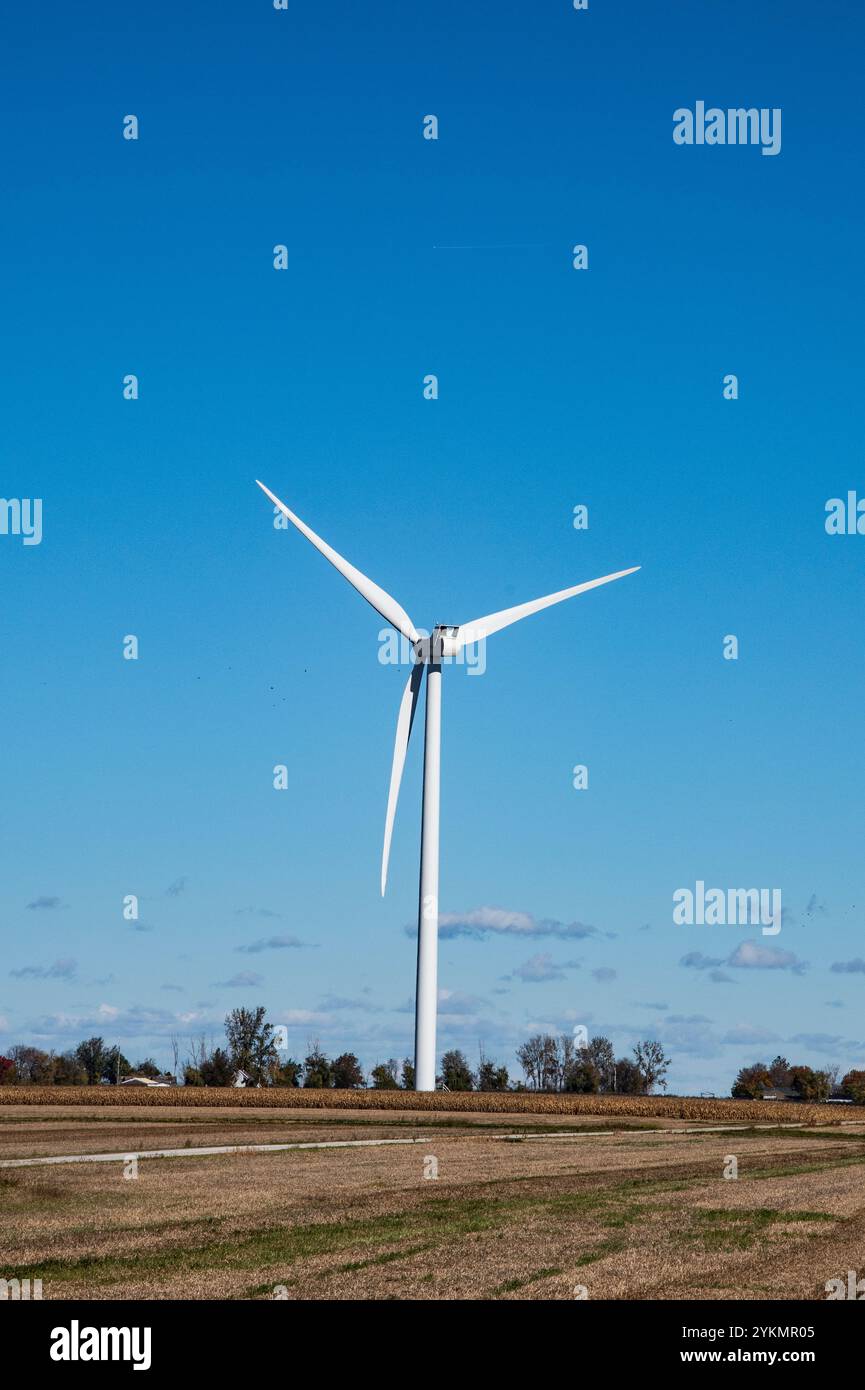 Wind turbine on agricultural landscape hi-res stock photography and ...
