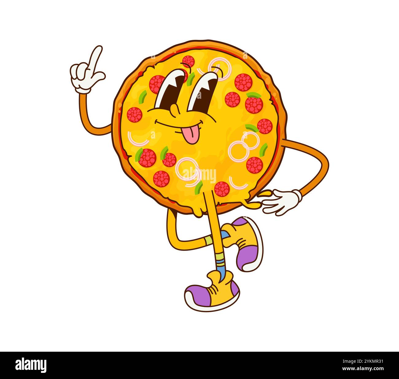 Salami cartoon character on Stock Vector Images - Alamy