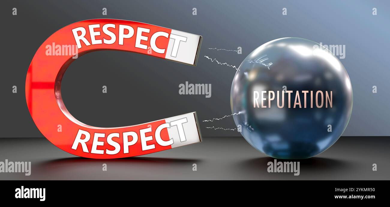 Respect that attracts Reputation. Power of respect Stock Photo - Alamy