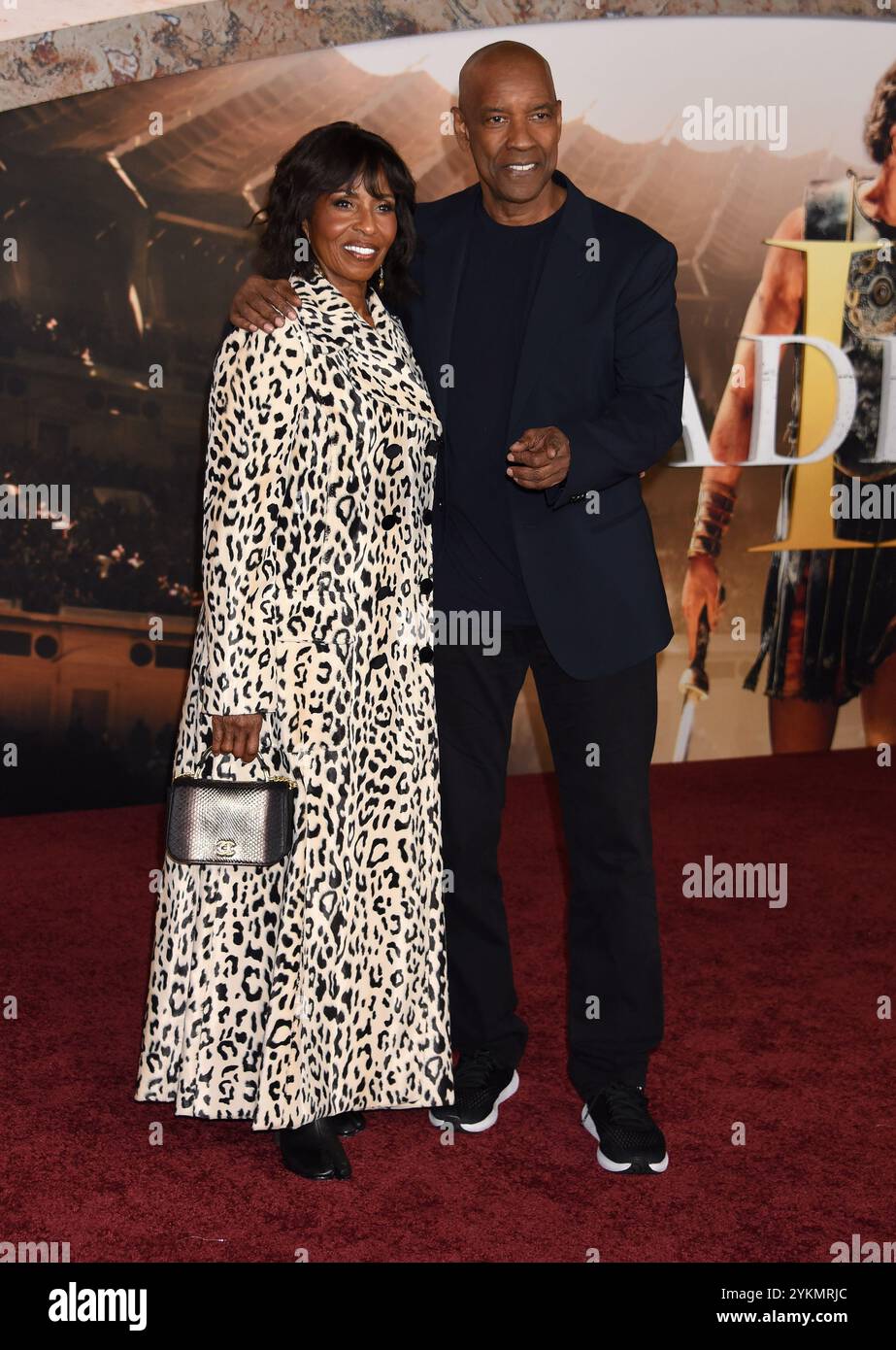 Hollywood, USA. 18th Nov, 2024. Denzel Washington and Pauletta ...