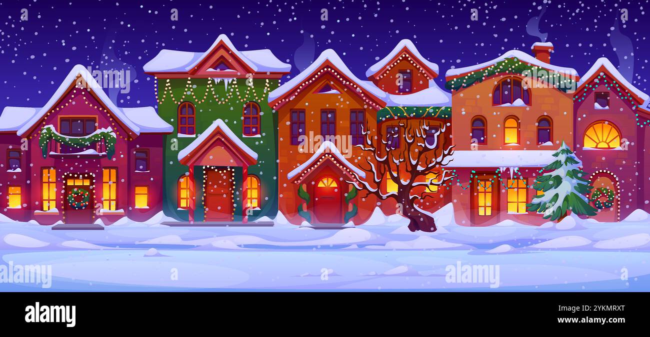 Christmas holiday town cityscape or winter countryside landscape ...