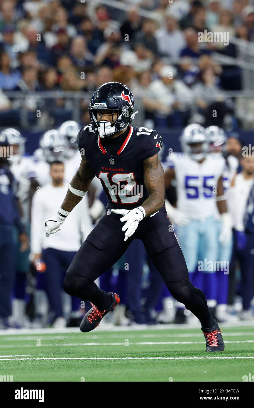Houston Texans wide receiver Nico Collins (12) runs a pass route during ...