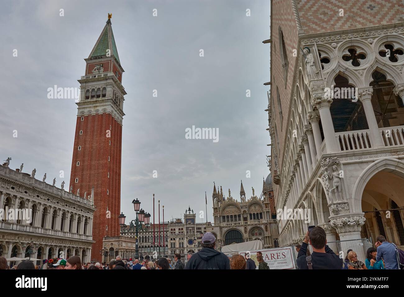 Venice,Italy;October,17,2024: iconic campanile of St. Mark's Square, an ...