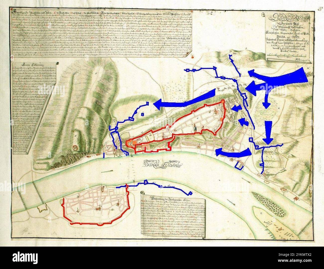 Buda 1686 map Stock Photo - Alamy