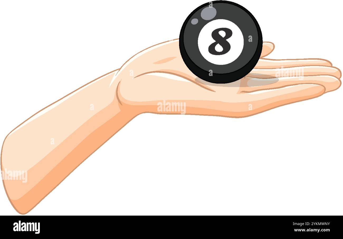 Illustration of a hand with a Magic 8 Ball Stock Vector Image & Art - Alamy