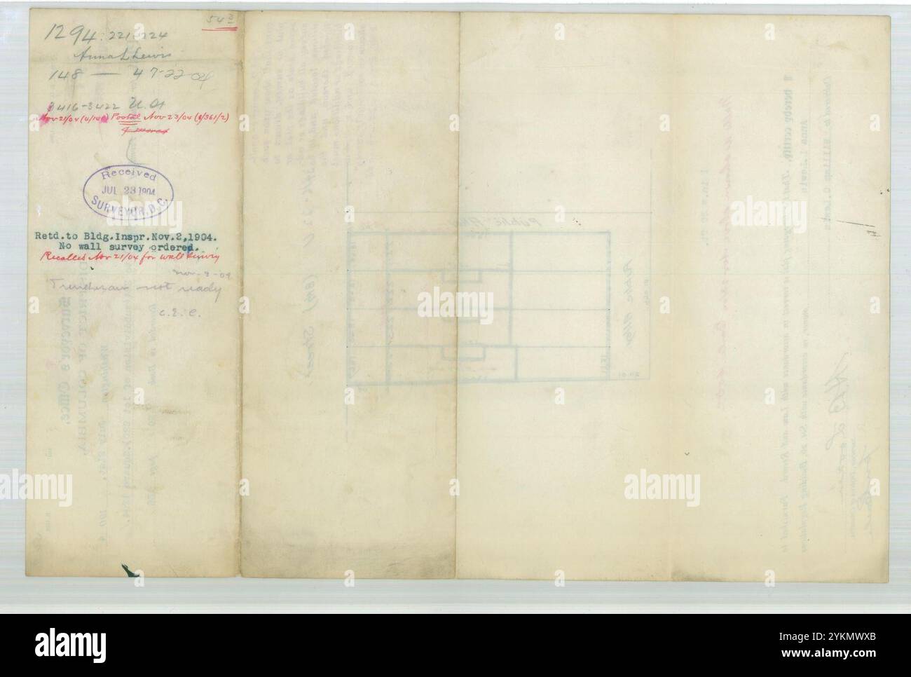 Vintage building permit hi-res stock photography and images - Alamy