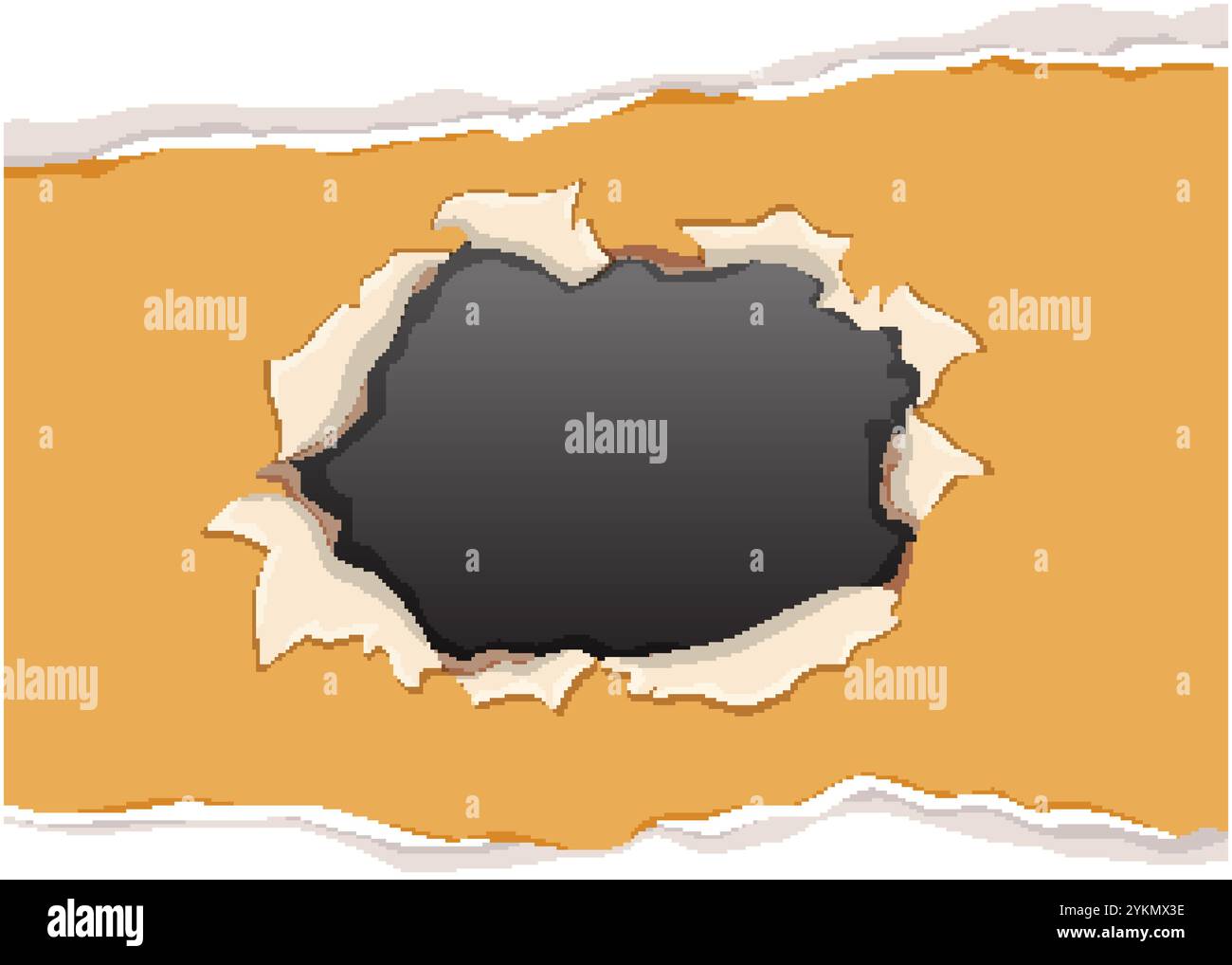 Illustration of ripped paper revealing dark space Stock Vector Image & Art - Alamy