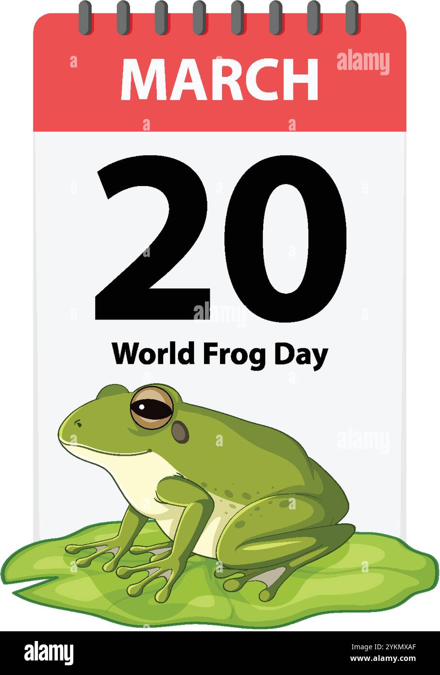 Calendar page featuring a frog on March 20 Stock Vector Image & Art - Alamy