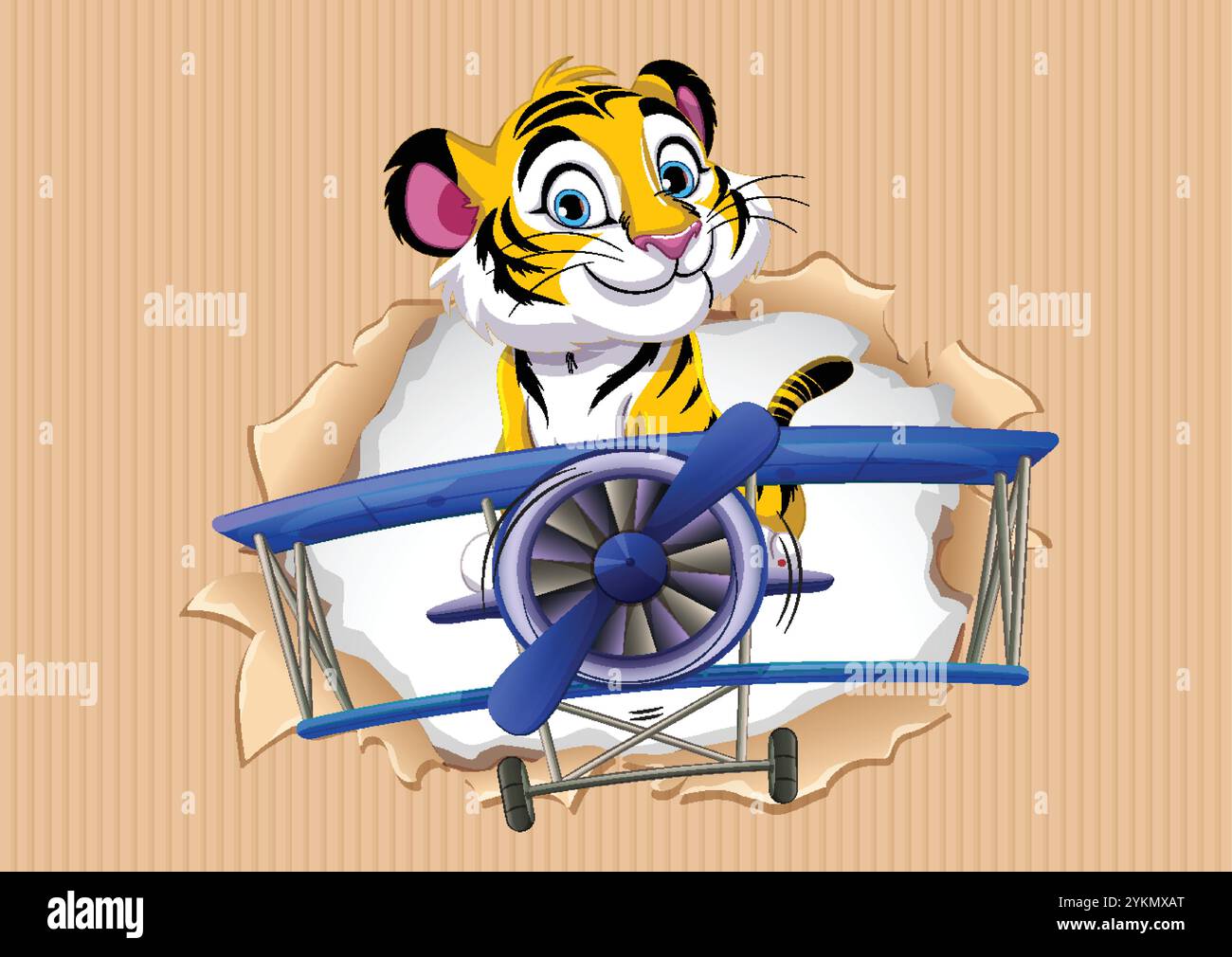 Biplane landing Stock Vector Images - Alamy