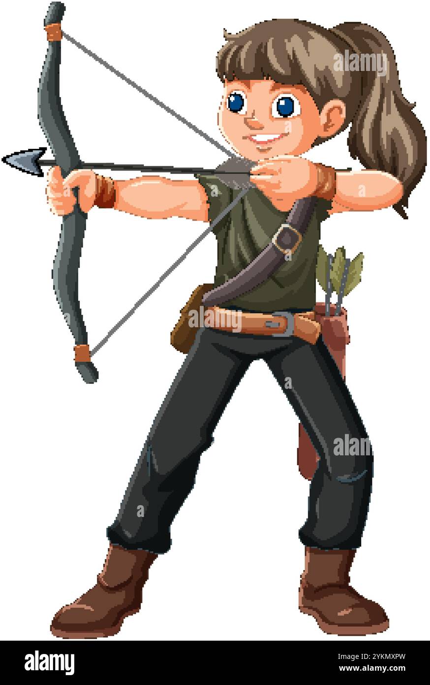 Shooting bow posture Stock Vector Images - Alamy