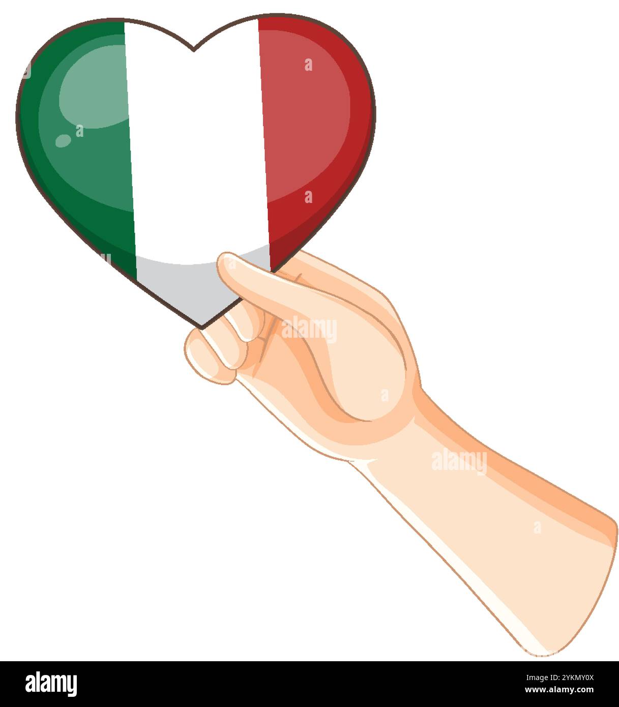 Flag italy hand heart symbol hi-res stock photography and images - Alamy