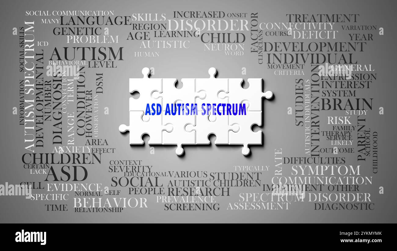 Asd autism spectrum as a complex subject hi-res stock photography and ...