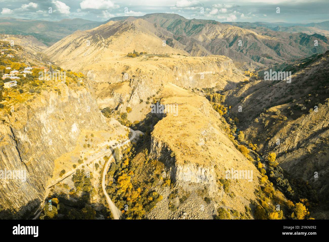 Aerial panorama of beautiful natural monuments Symphony of Stones ...