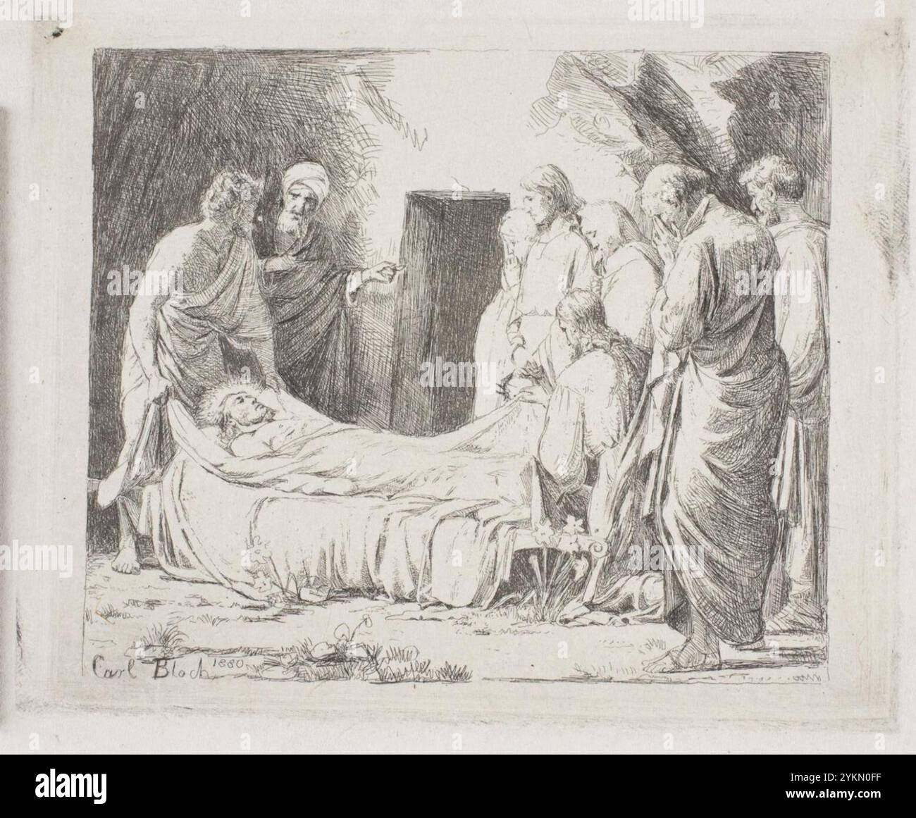 Carl Bloch, Kristi Gravlæggelse, 1880 Stock Photo - Alamy