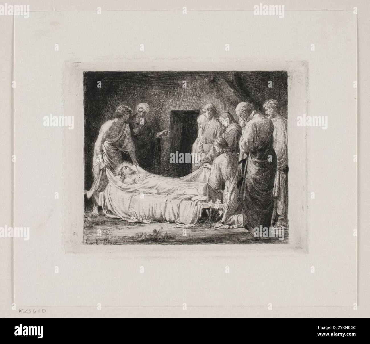 Carl Bloch, Kristi Gravlæggelse, 1880 Stock Photo - Alamy