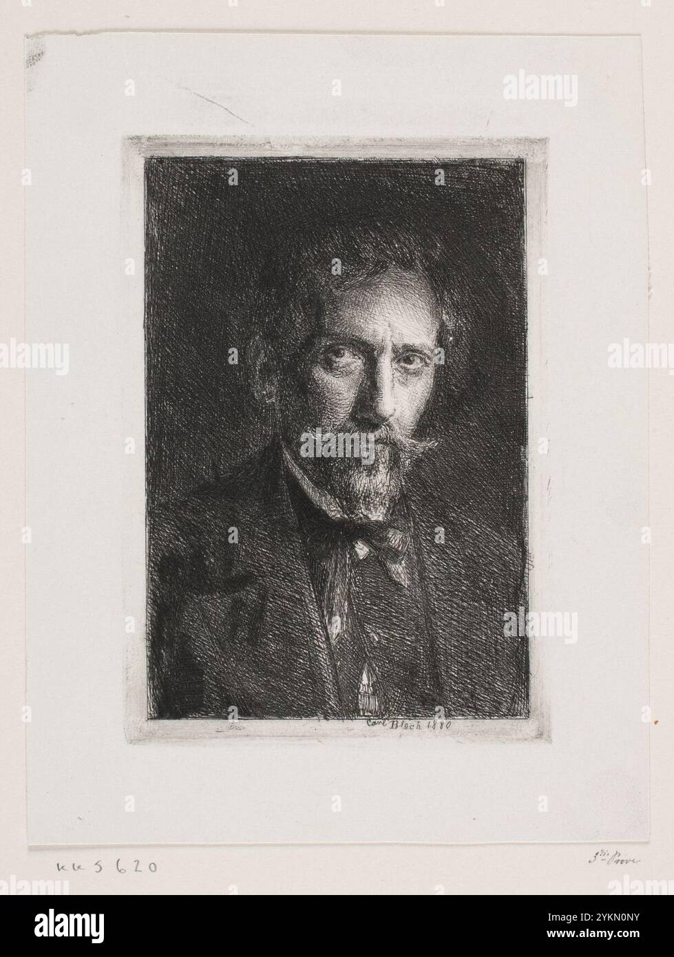 Carl Bloch, Selvportræt, 1880 Stock Photo - Alamy