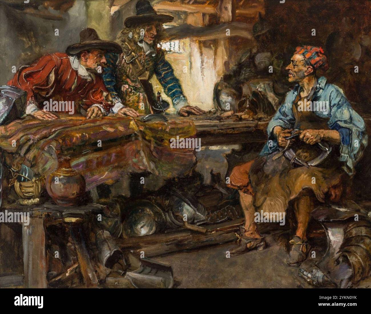 Edgar Bundy - The armourer Stock Photo - Alamy