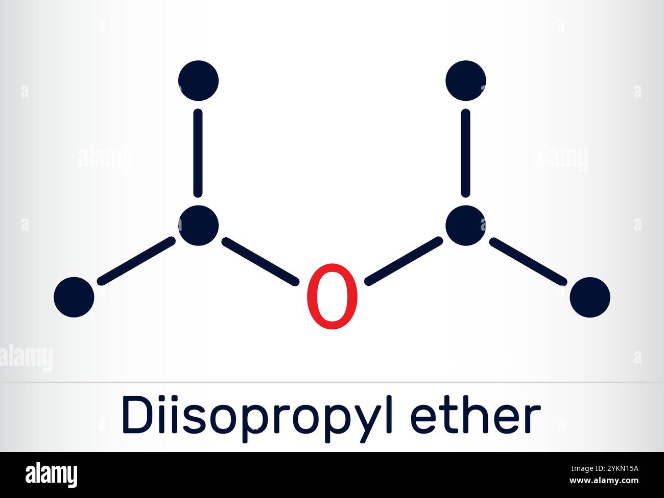 Diisopropyl ether molecule. Skeletal chemical formula. Vector ...