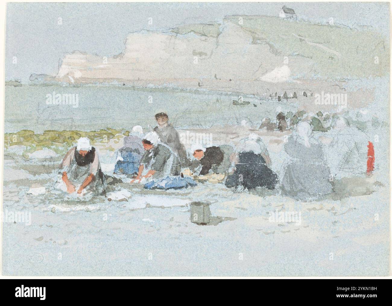 George Henry Boughton, Washerwomen on the Beach at Etretat, NGA 65736 ...