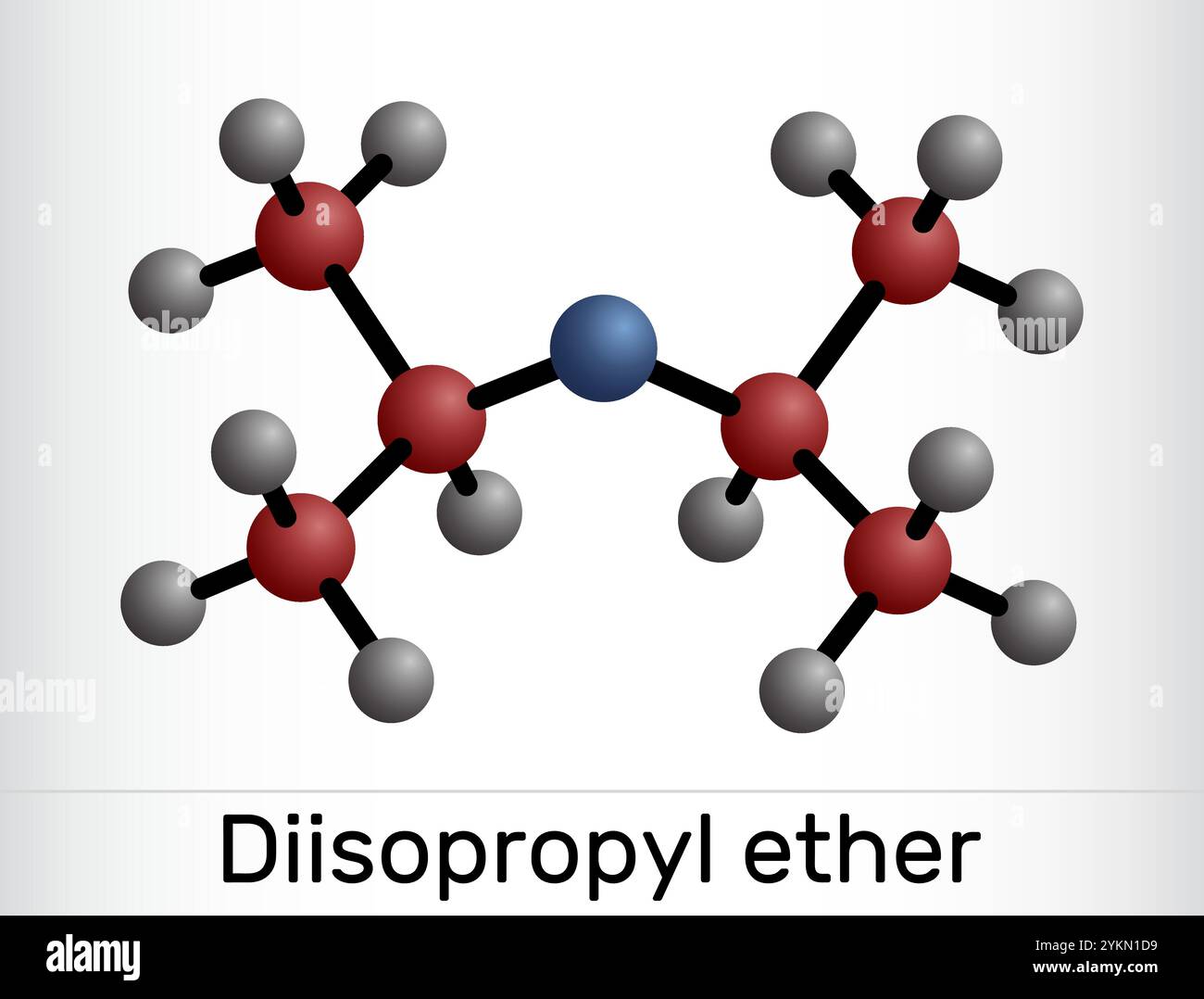 Diisopropyl ether molecule. Molecule model. Vector Stock Vector Image ...