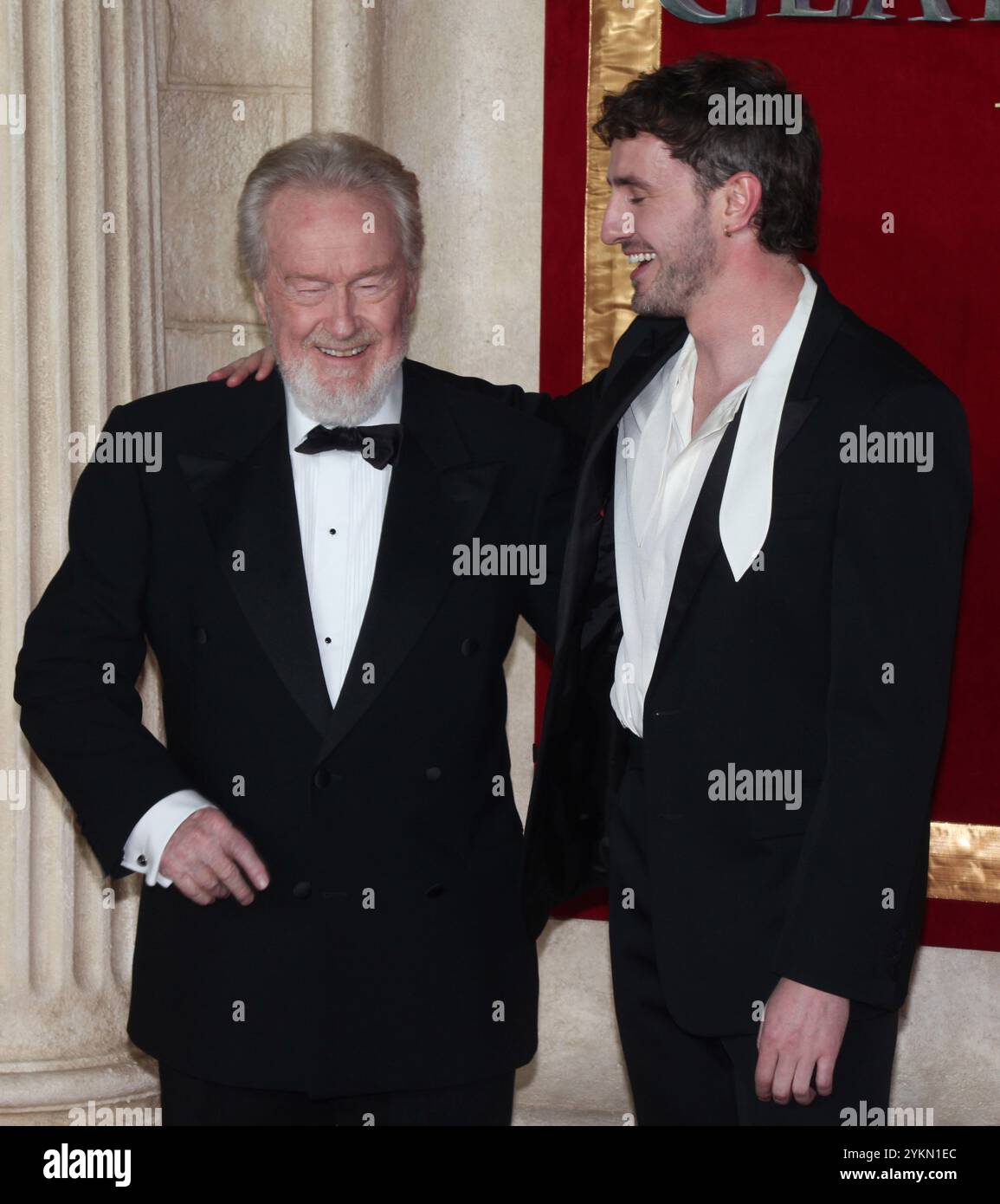 London, UK. Ridley Scott and Paul Mescal at Gladiator II royal film ...