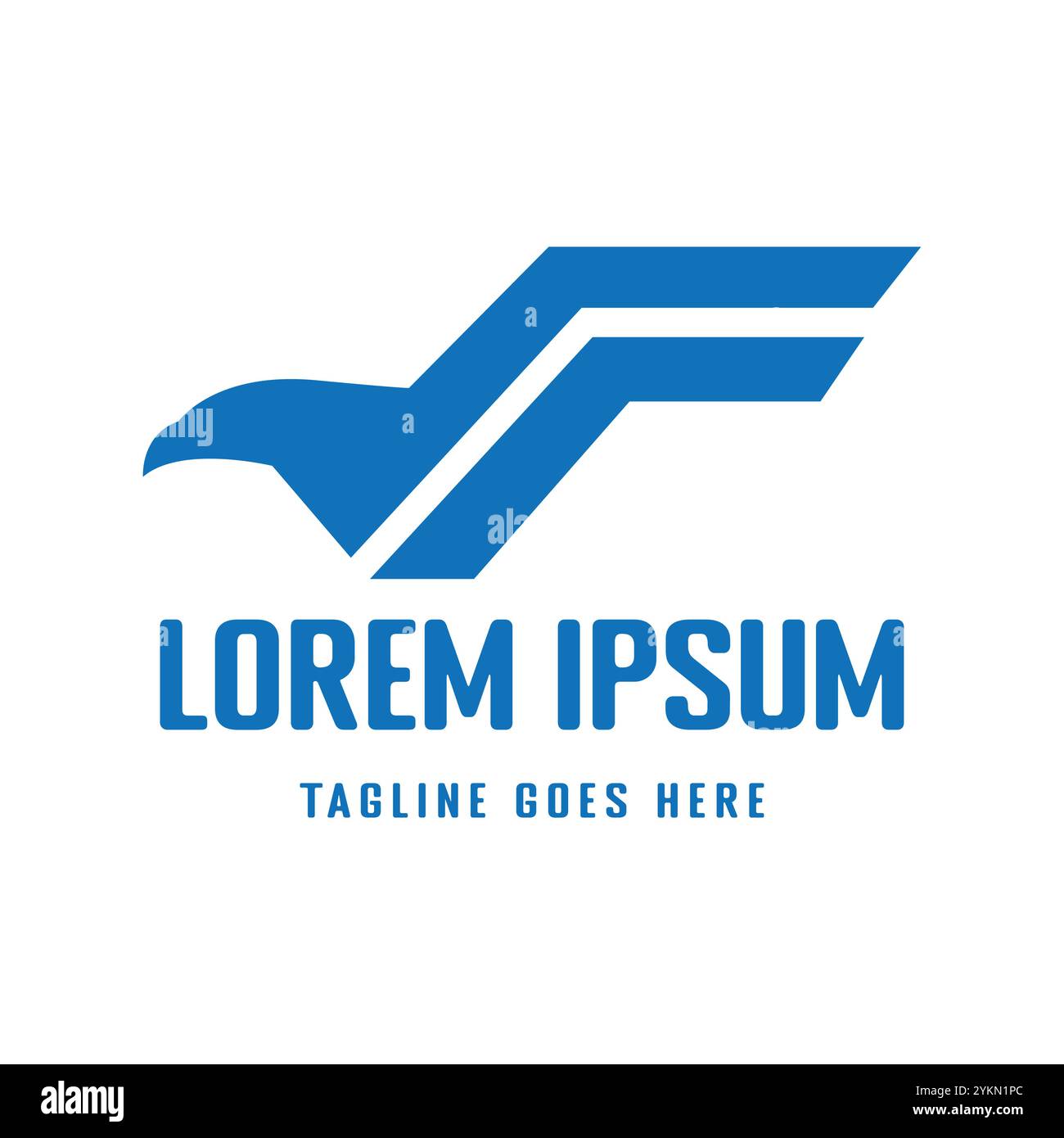 Simple Minimalist Initial Letter F with Eagle Falcon Hawk for Fly Flight Icon Symbol Logo Design ...