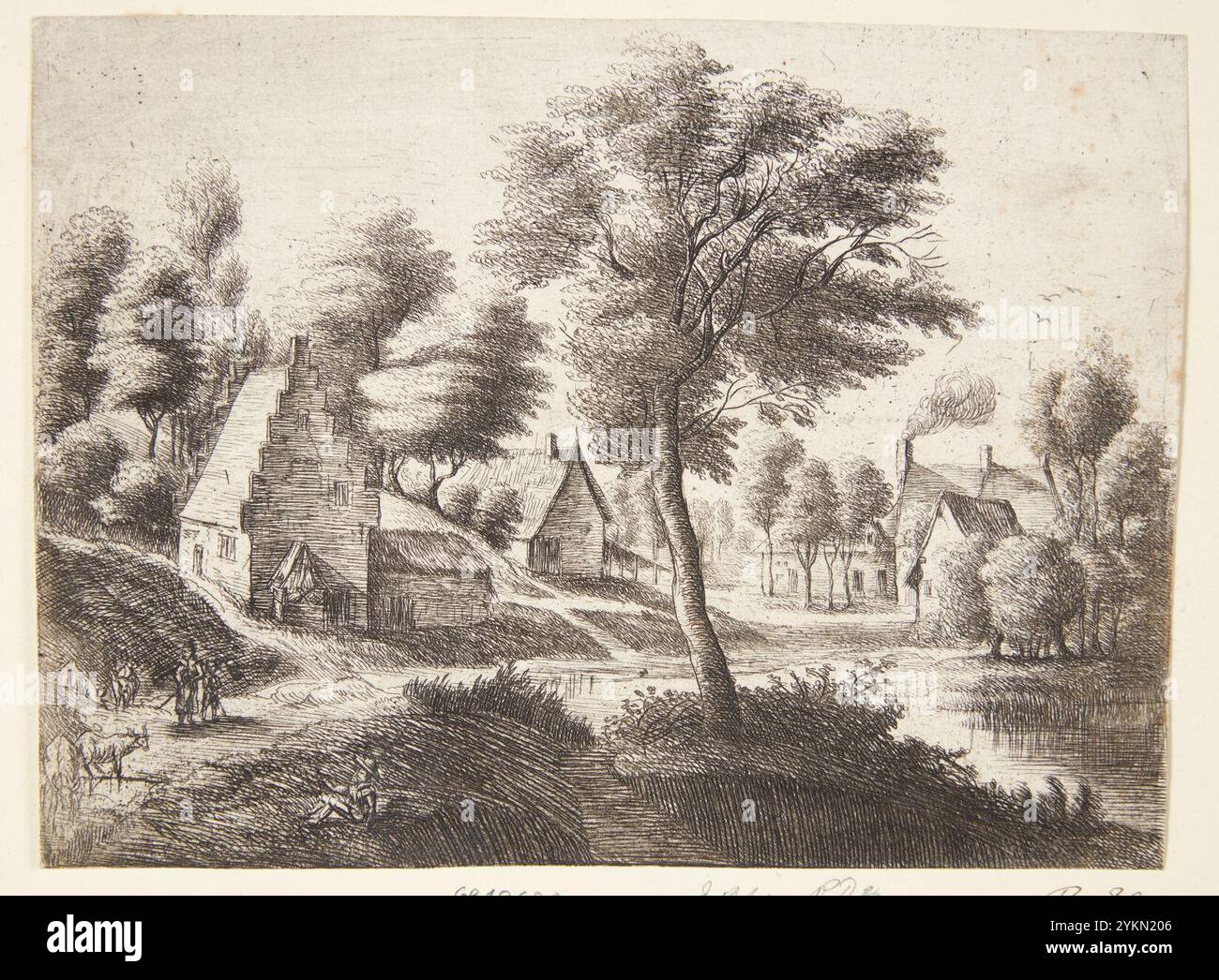 Jean Baptiste Bonnecroy, En hyrde med fire køer Stock Photo - Alamy