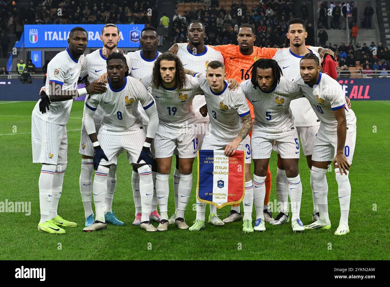 France players are posing for a team photo in action during the UEFA ...