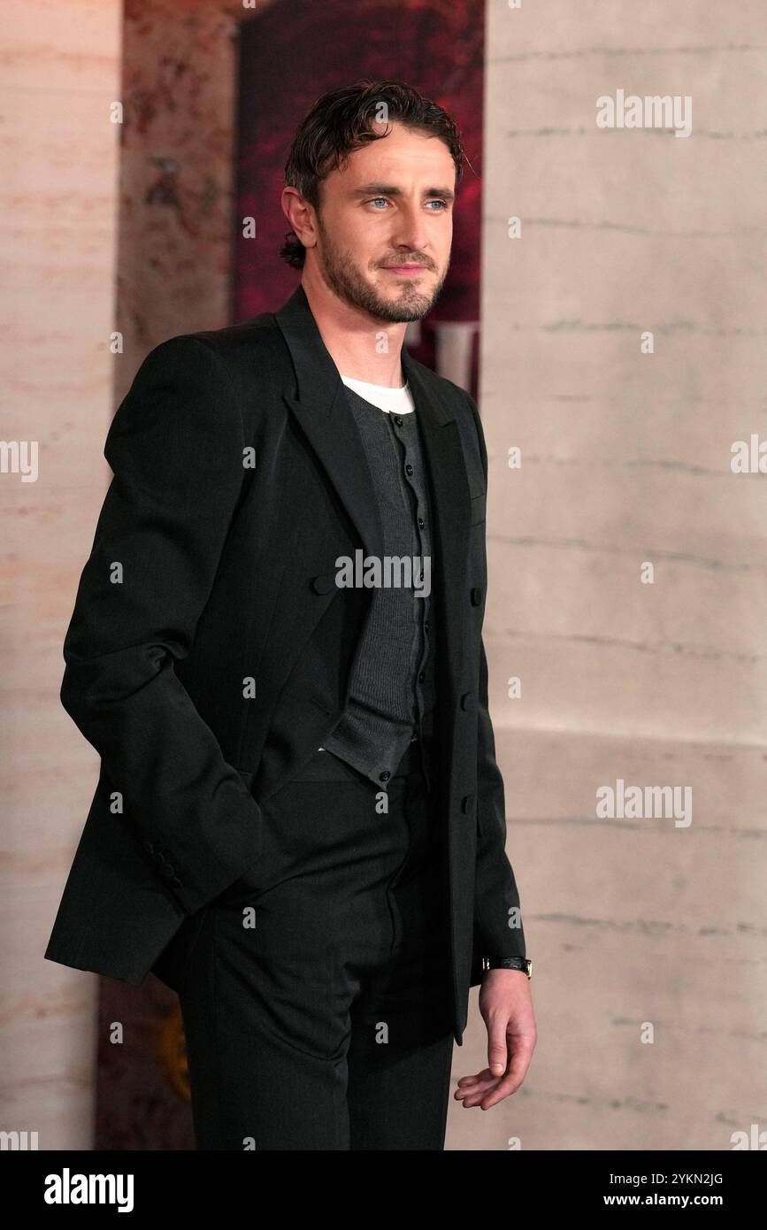 Paul Mescal poses at the premiere of the film "Gladiator II" on Monday ...