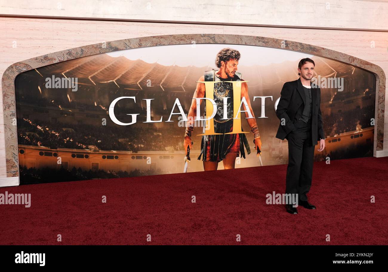 Paul Mescal poses at the premiere of the film "Gladiator II" on Monday ...