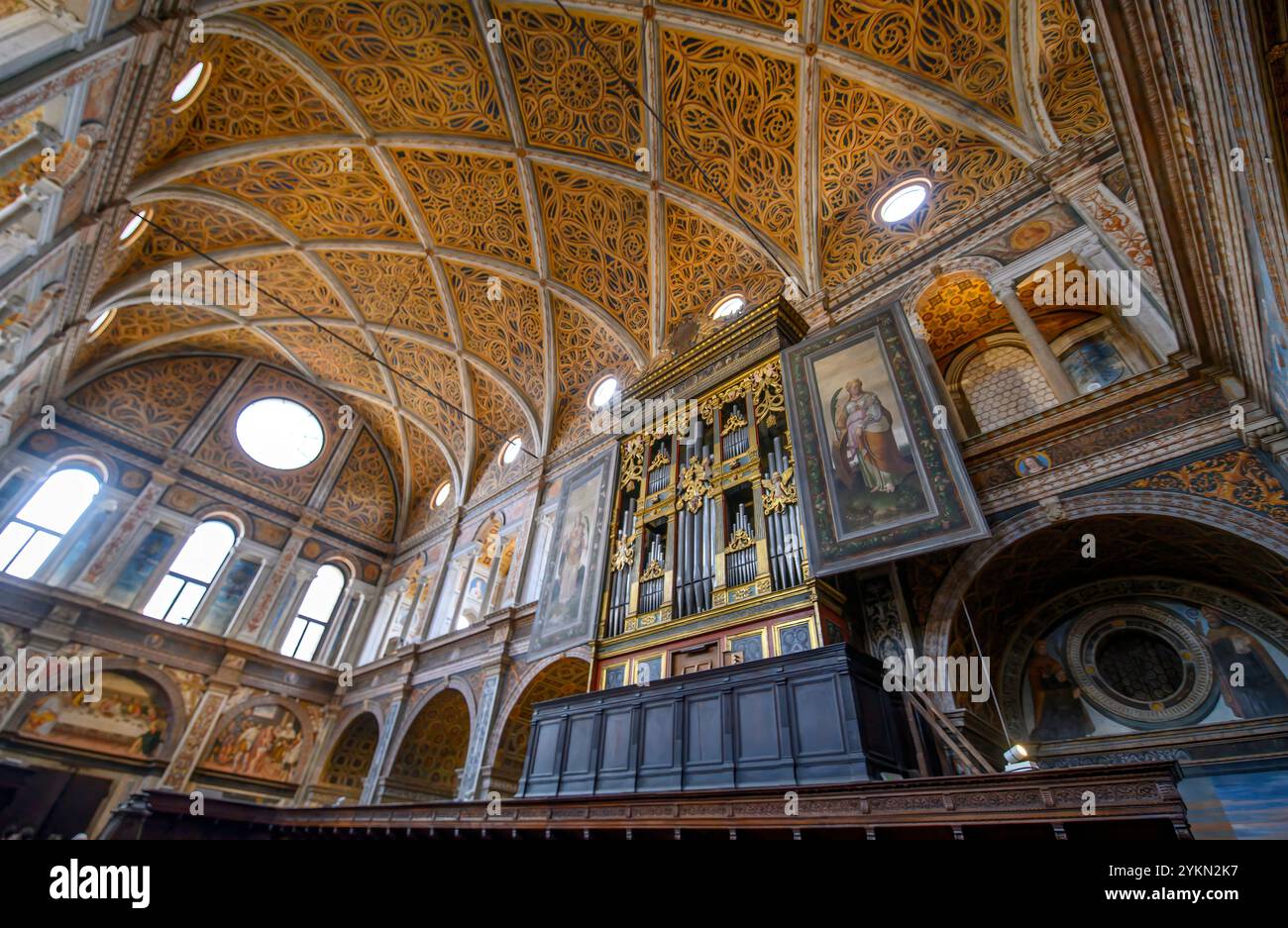 Milan, Italy. Interior of the church of San Maurizio at the Maggiore ...