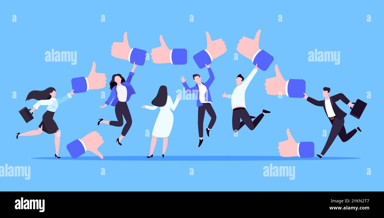 Customer feedback, employee or client satisfaction rating review with ...