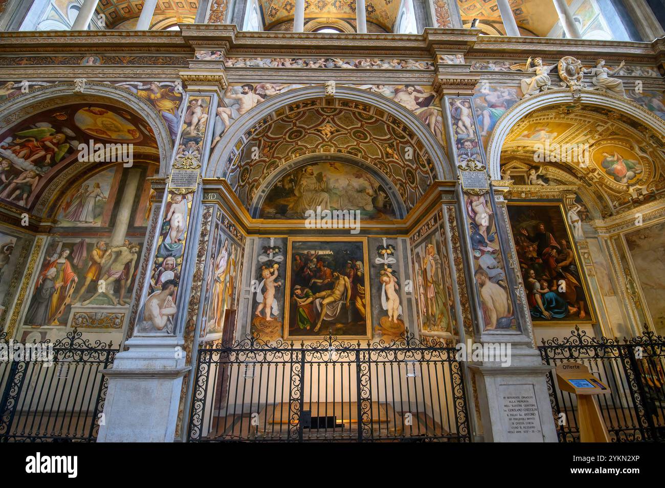 Milan, Italy. Interior of the church of San Maurizio at the Maggiore ...