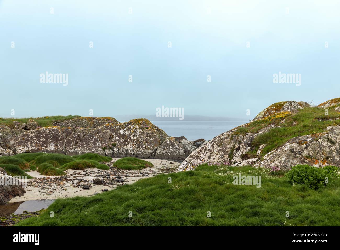 Coastal landscape of Coral Strand Beach, Connemara, Ireland, showcasing ...