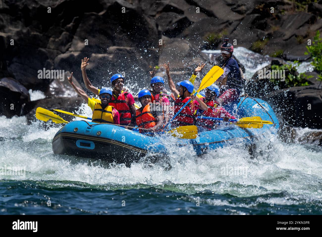 The image of River Rafting in Kali River was taken at Dandeli ...