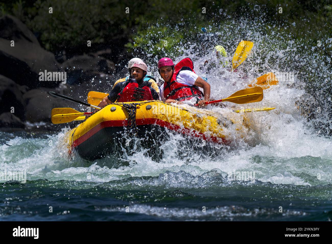 The image of River Rafting in Kali River was taken at Dandeli ...