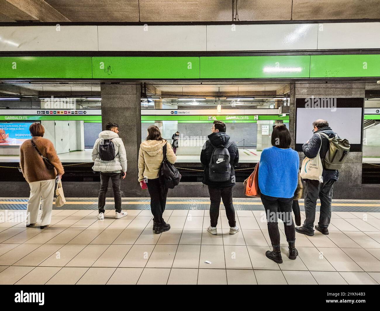 Italy, Milan, green line subway Stock Photo - Alamy