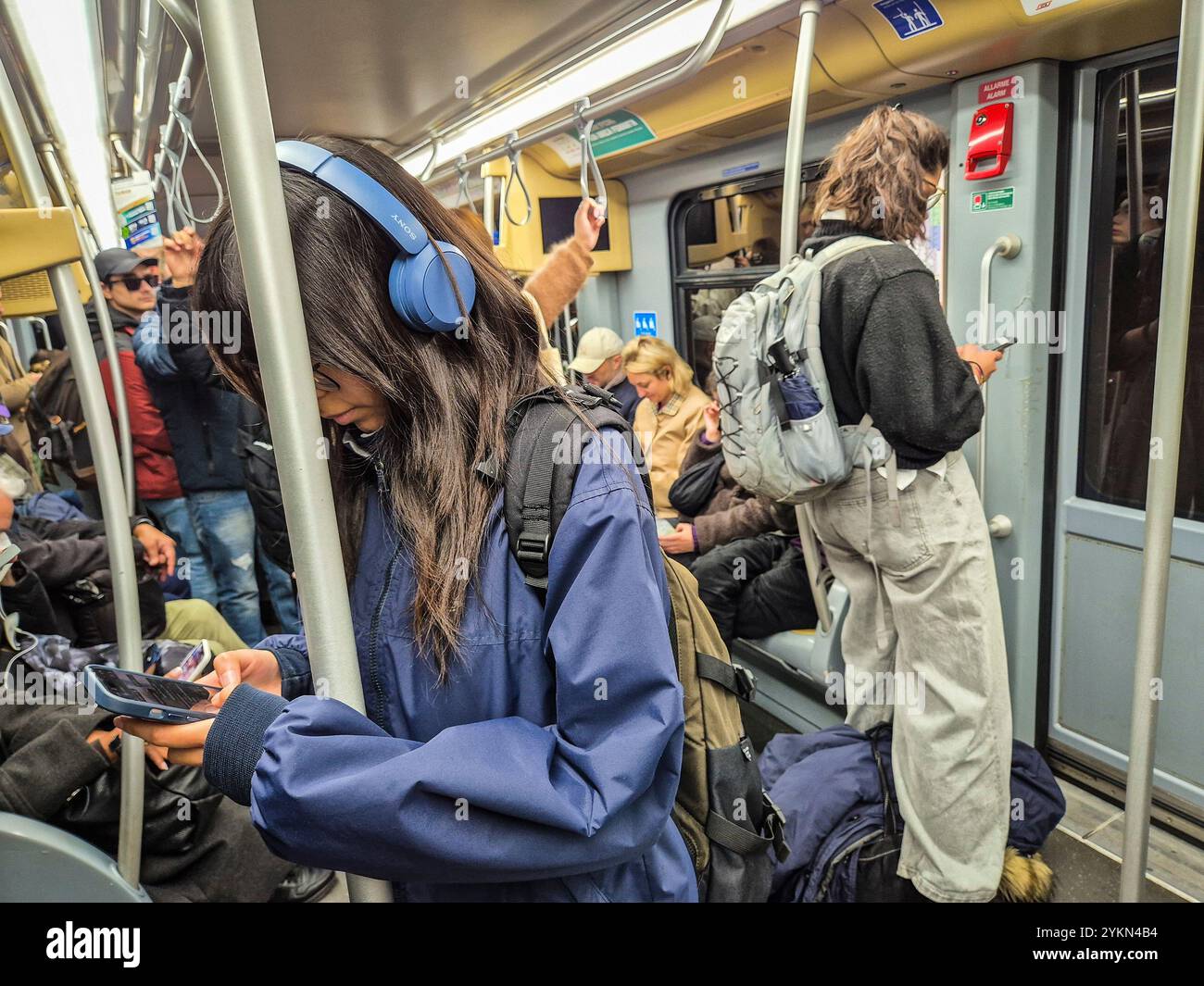 Italy, Milan, green line subway Stock Photo - Alamy