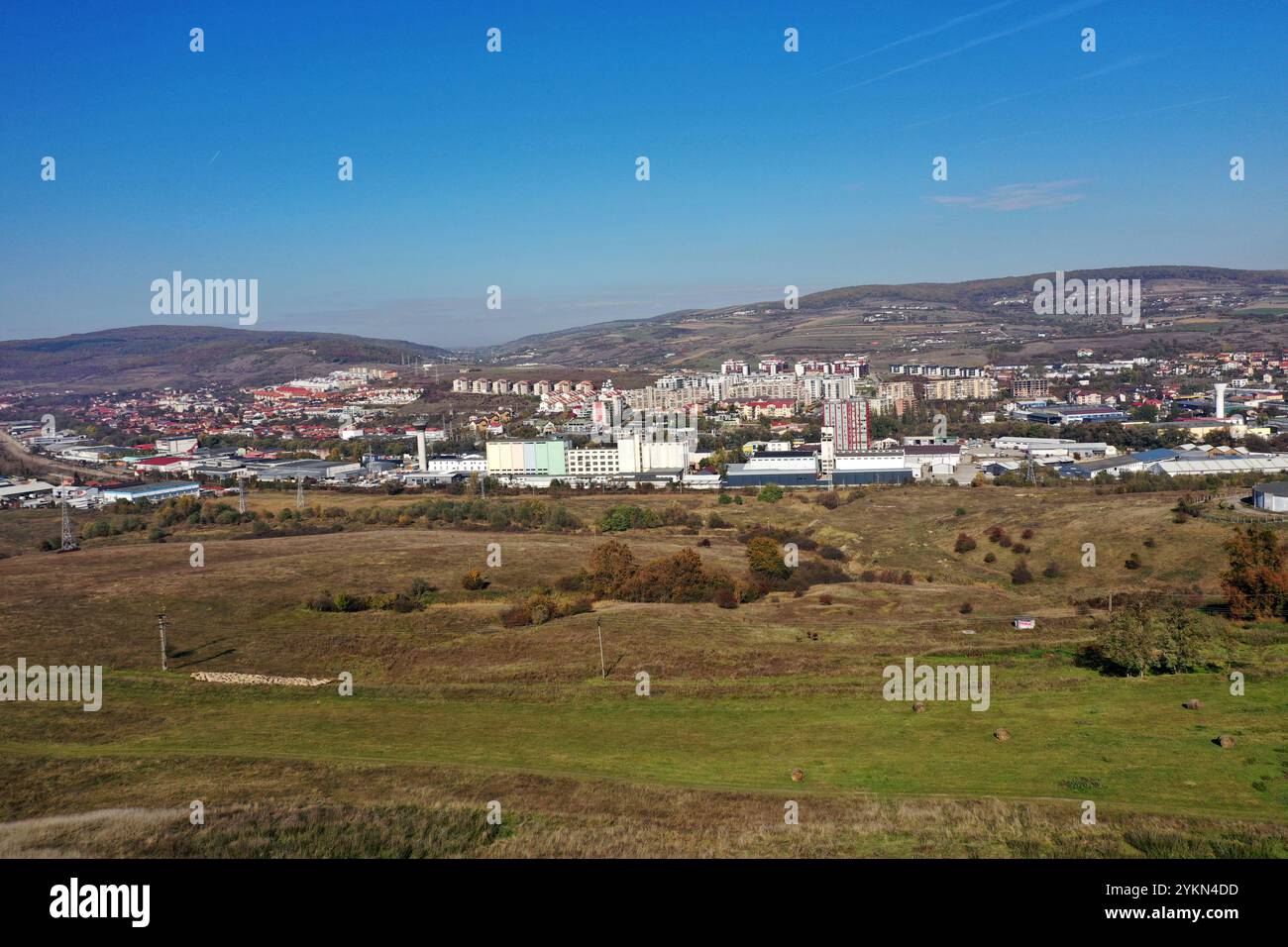 Aerial drone shot suburban area hi-res stock photography and images - Alamy