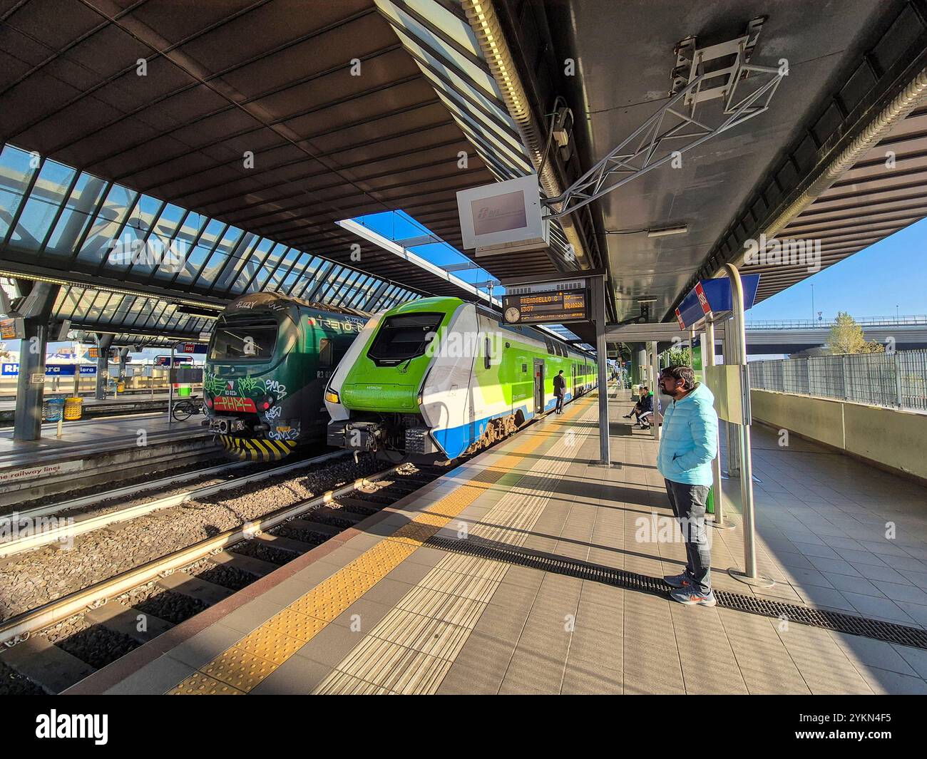 Italy, Parabiago-Rho Fiera railway line Stock Photo - Alamy